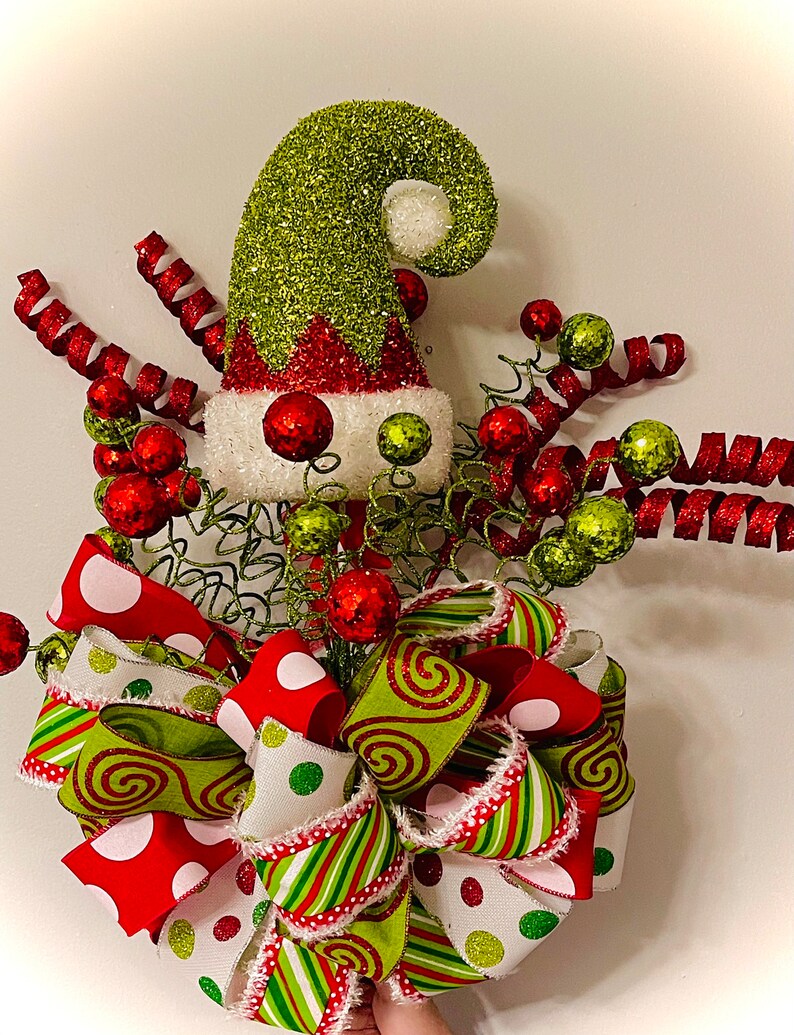 Elf Tree Topper Christmas Tree Topper Whimsical Tree Topper - Etsy