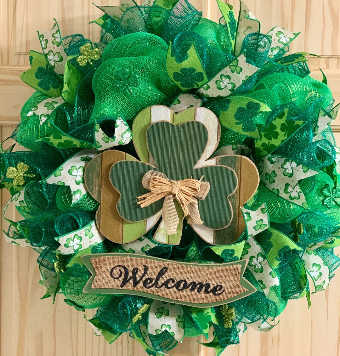 St. Patrick’s Day Wreath, Lucky Wreath, St. Patrick’s Day Wreath, St ...