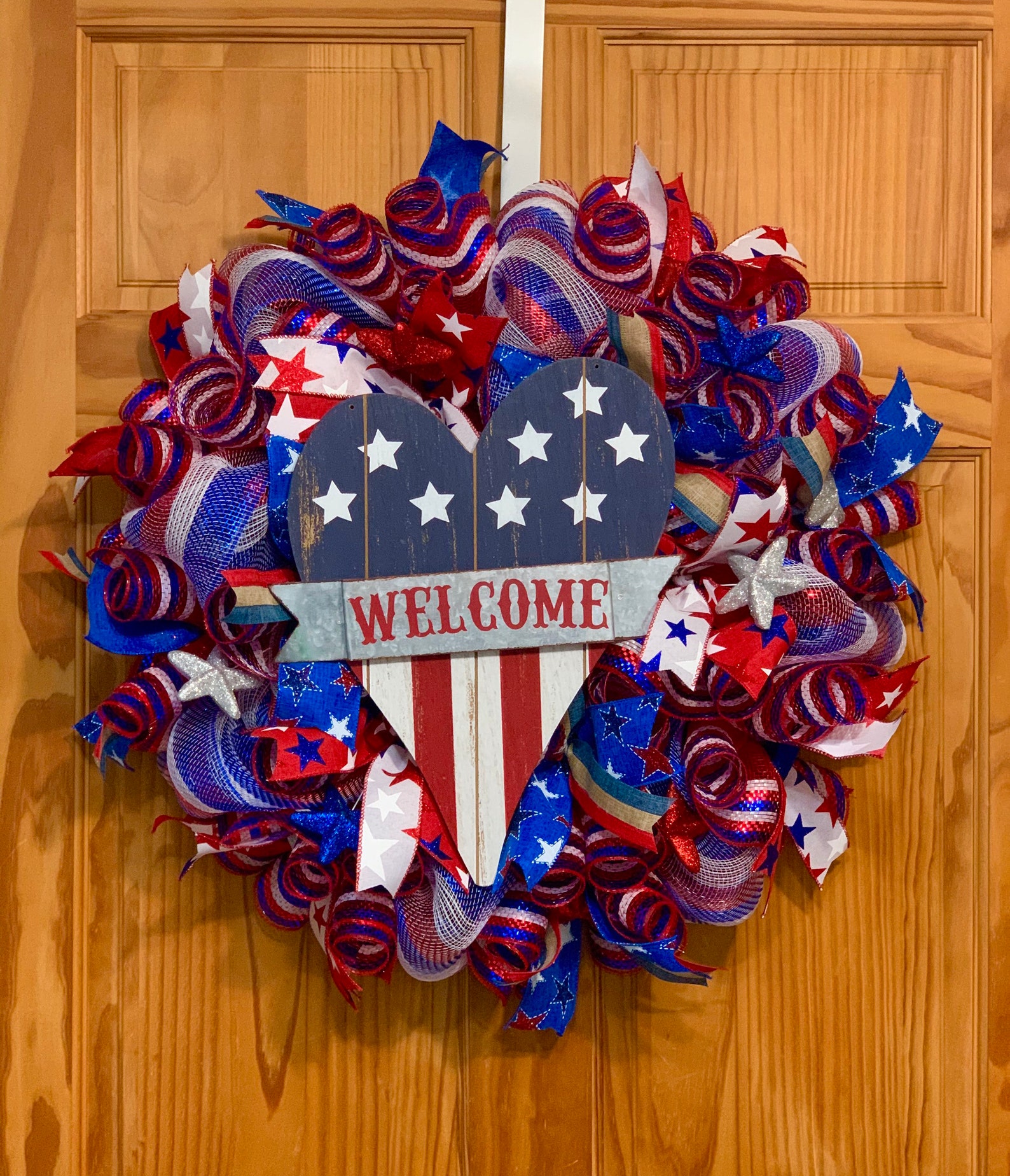 Patriotic wreath | Etsy