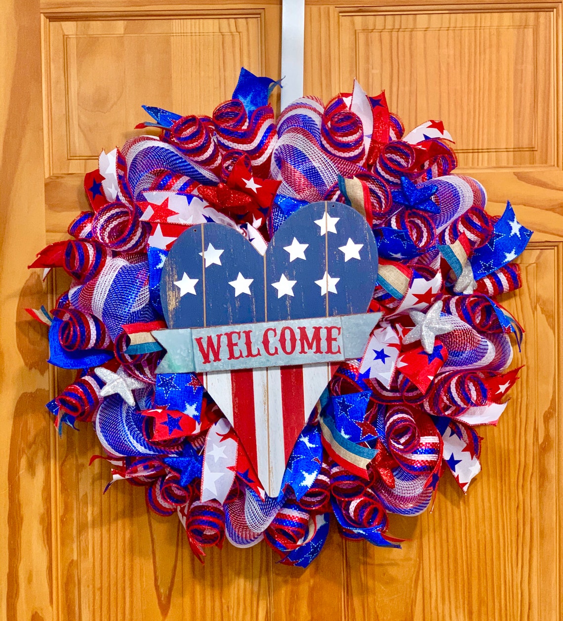 Patriotic wreath | Etsy