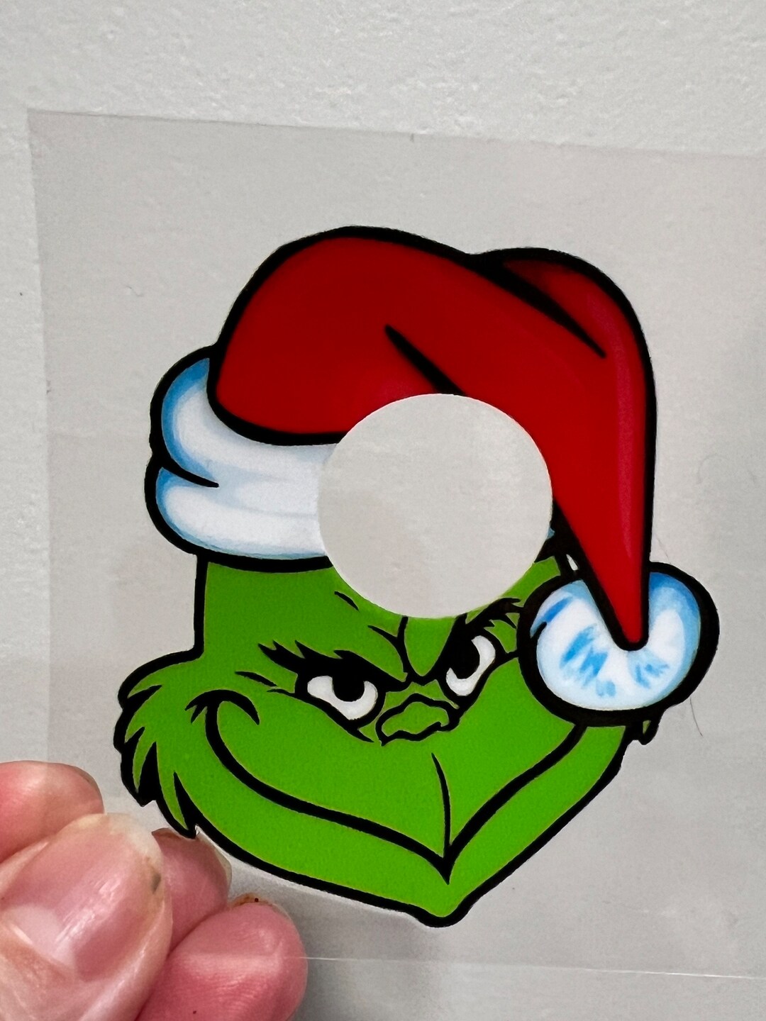 Christmas Grouchy Face UV DTF Cup Topper - Etsy