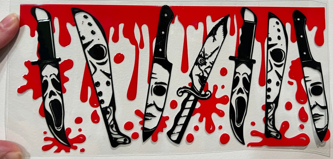 P2 Halloween Knives Blood UV DTF Print - Etsy