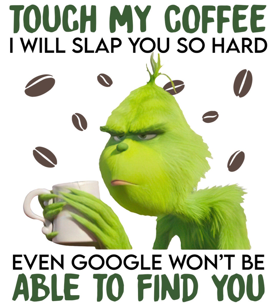Touch My Coffee and Ill Slap You 6 Decal UV DTF Print - Etsy