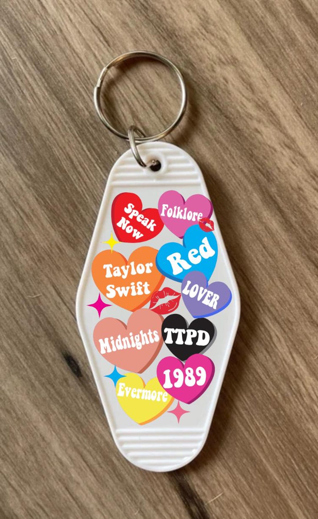 Keychain Conversation Hearts Swiftie UV DTF Decal - Etsy