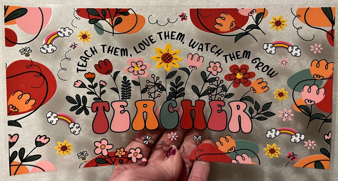 Groovy Teacher UV DTF Wrap - Etsy