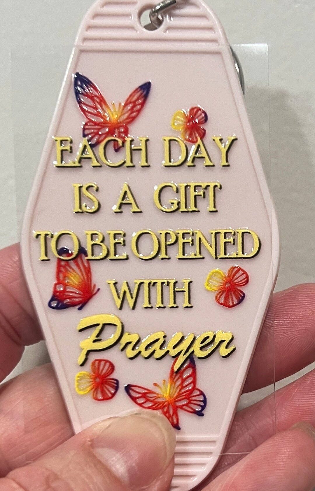 Keychain Each Day is A Gift With Prayer UV DTF Decal - Etsy