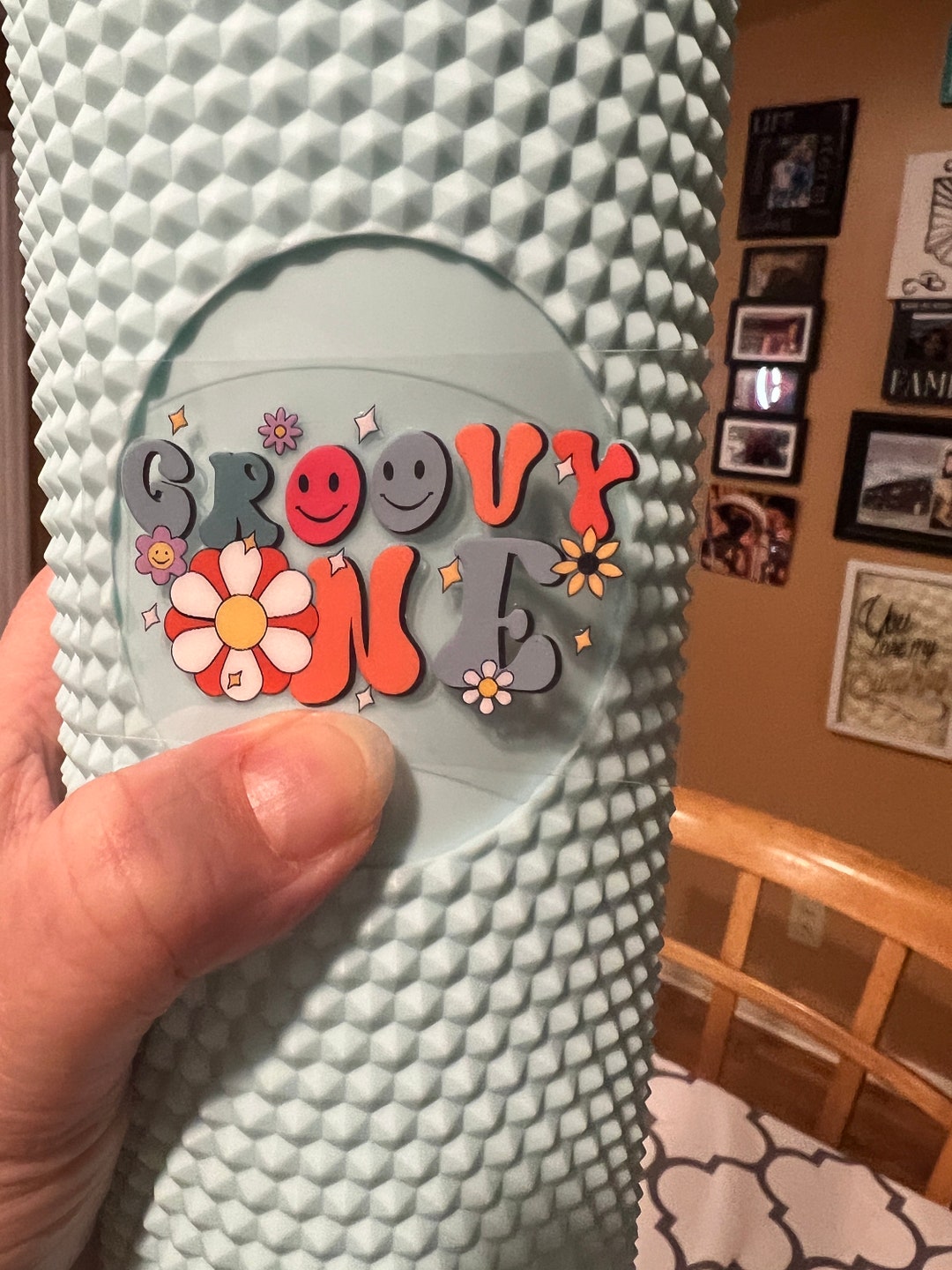 Mini Groovy One 2 Decal UV DTF Print - Etsy