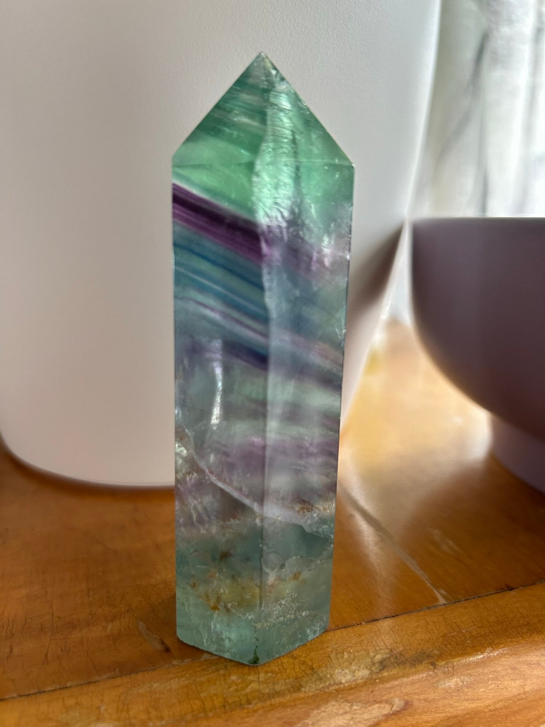 Rainbow Fluorite Tower - Fluorite Point - Natural Gemstone - Healing ...