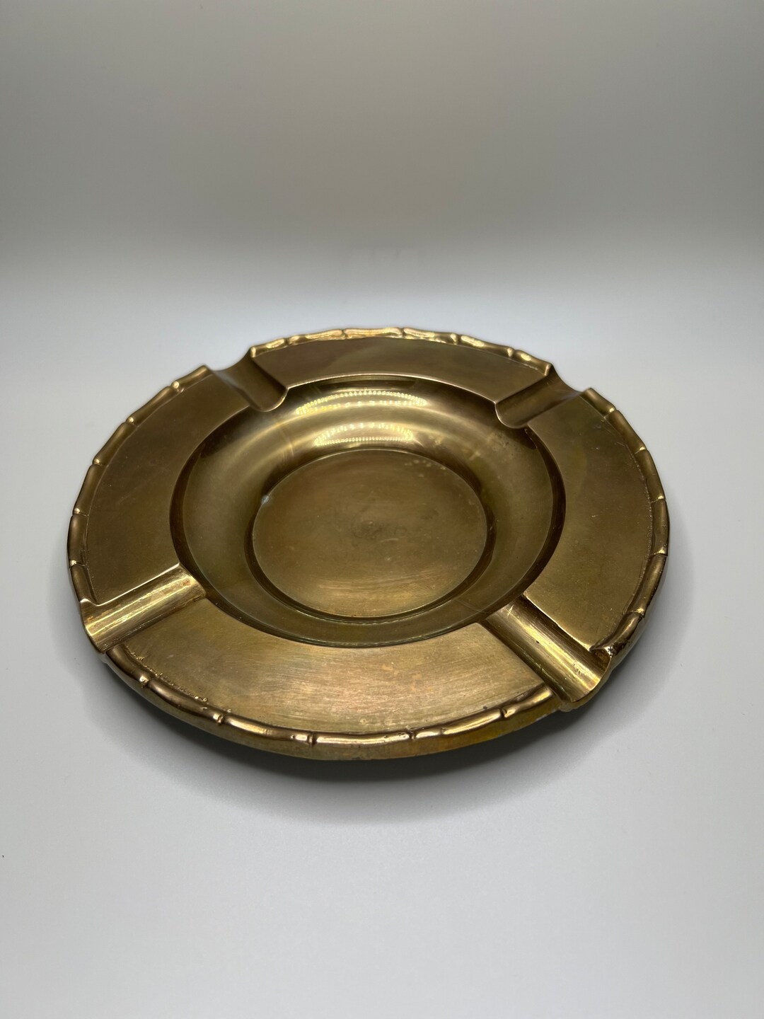Vintage Brass Ash Tray Heavy Made in India Unique Stamped Well Made - Etsy