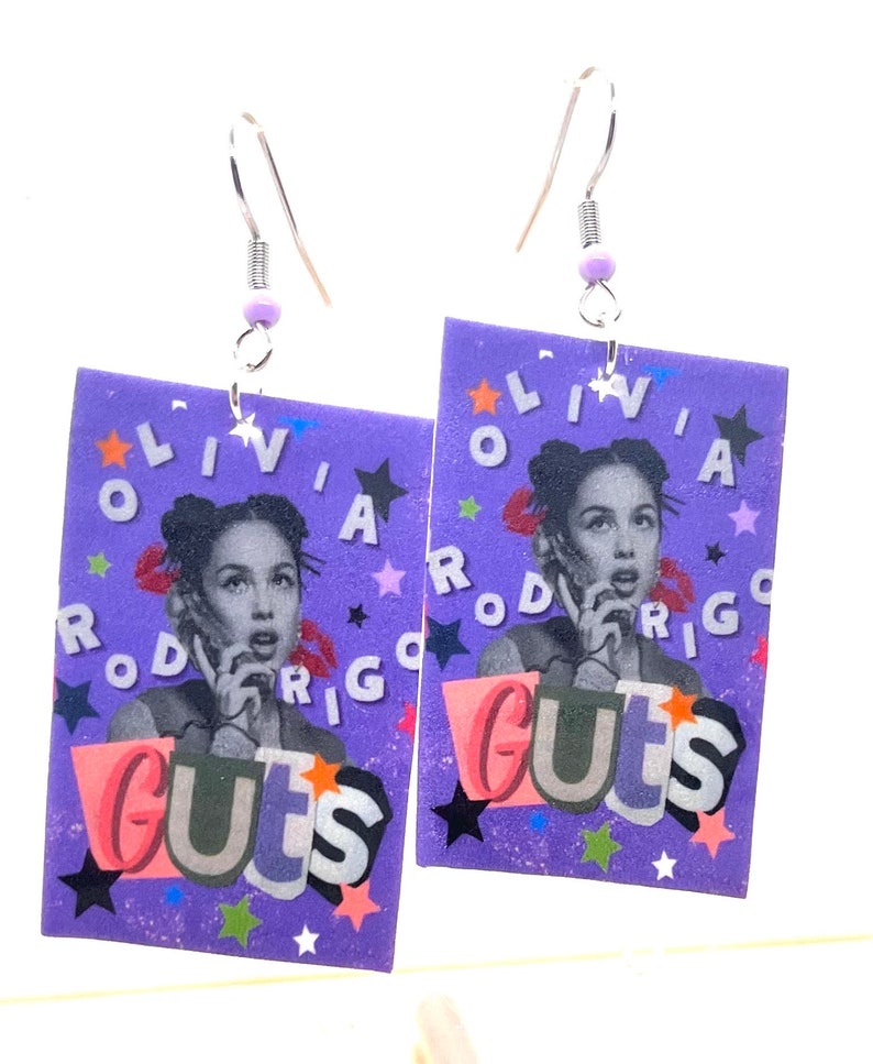 Olivia Rodrigo Purple GUTS Dangle Earrings - Etsy