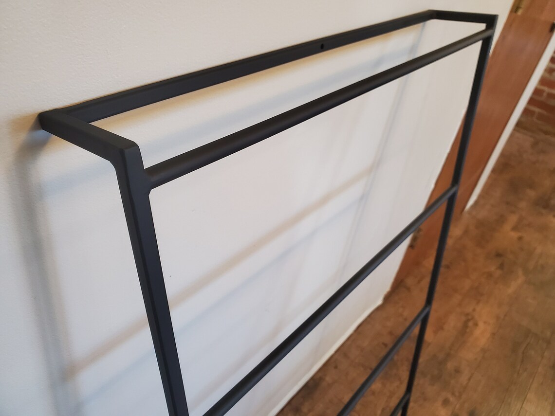 Modern Farmhouse Industrial Towel Rack or Blanket Rack - Etsy