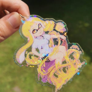 Splatoon 3 Inkling Holographic Keychain - Etsy
