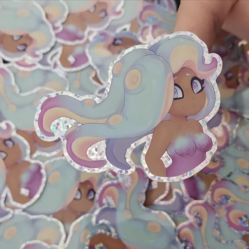 Marina Splatoon Glitter Sticker - Etsy
