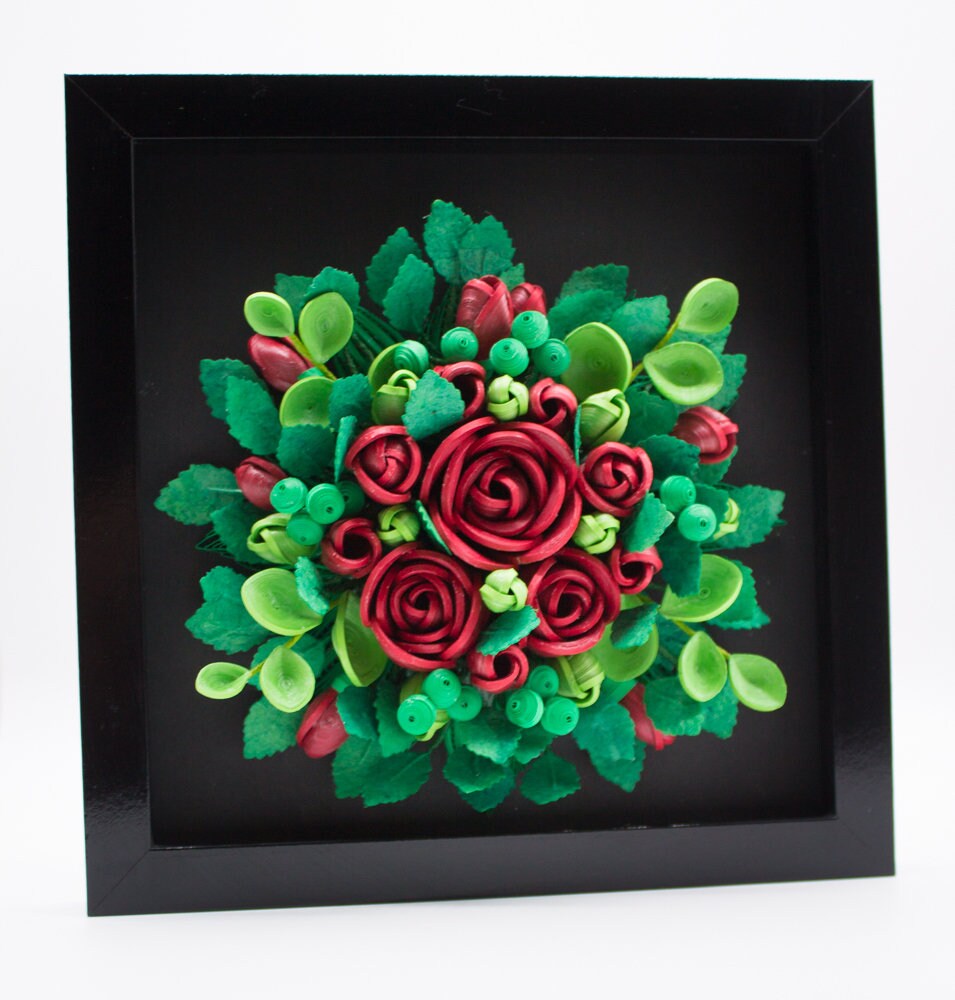 The Romantic Red Rose Bouquet - Etsy