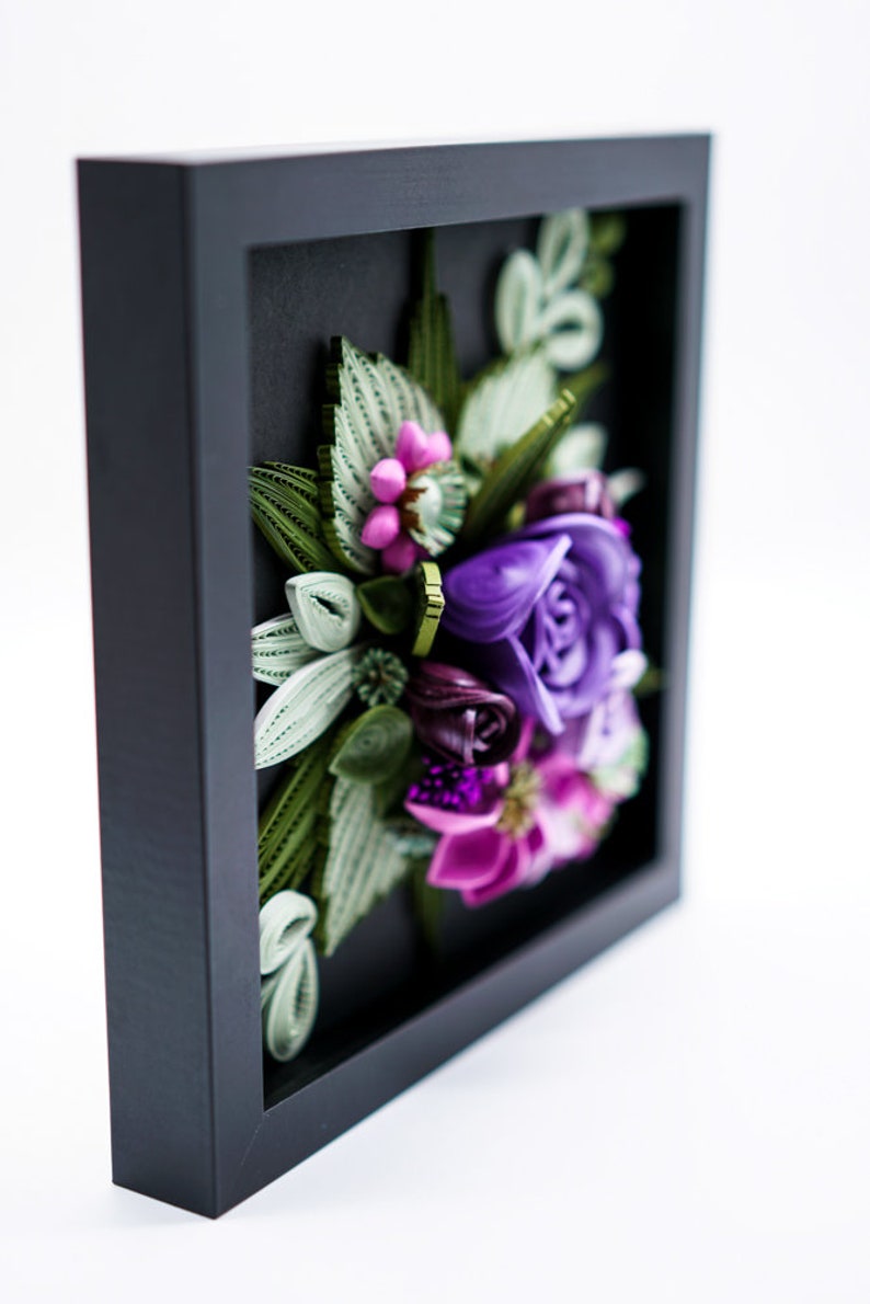 The Quilled Purple Rose Bouquet - Etsy