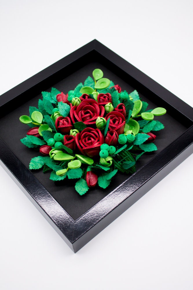 The Romantic Red Rose Bouquet - Etsy