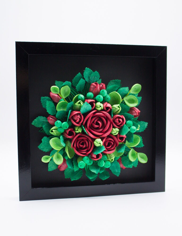 The Romantic Red Rose Bouquet - Etsy