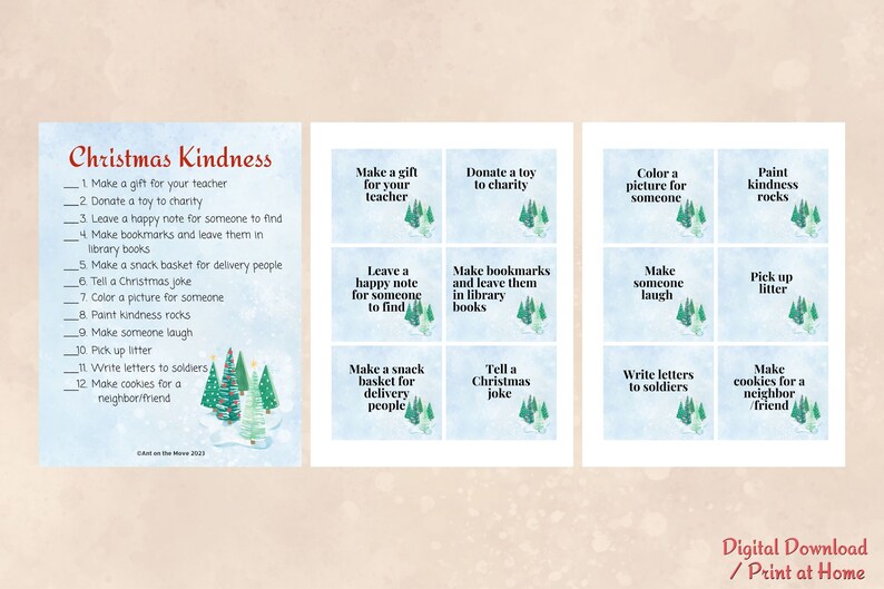 12 Days of Christmas Kindness for Kids, Printable Christmas Activities ...