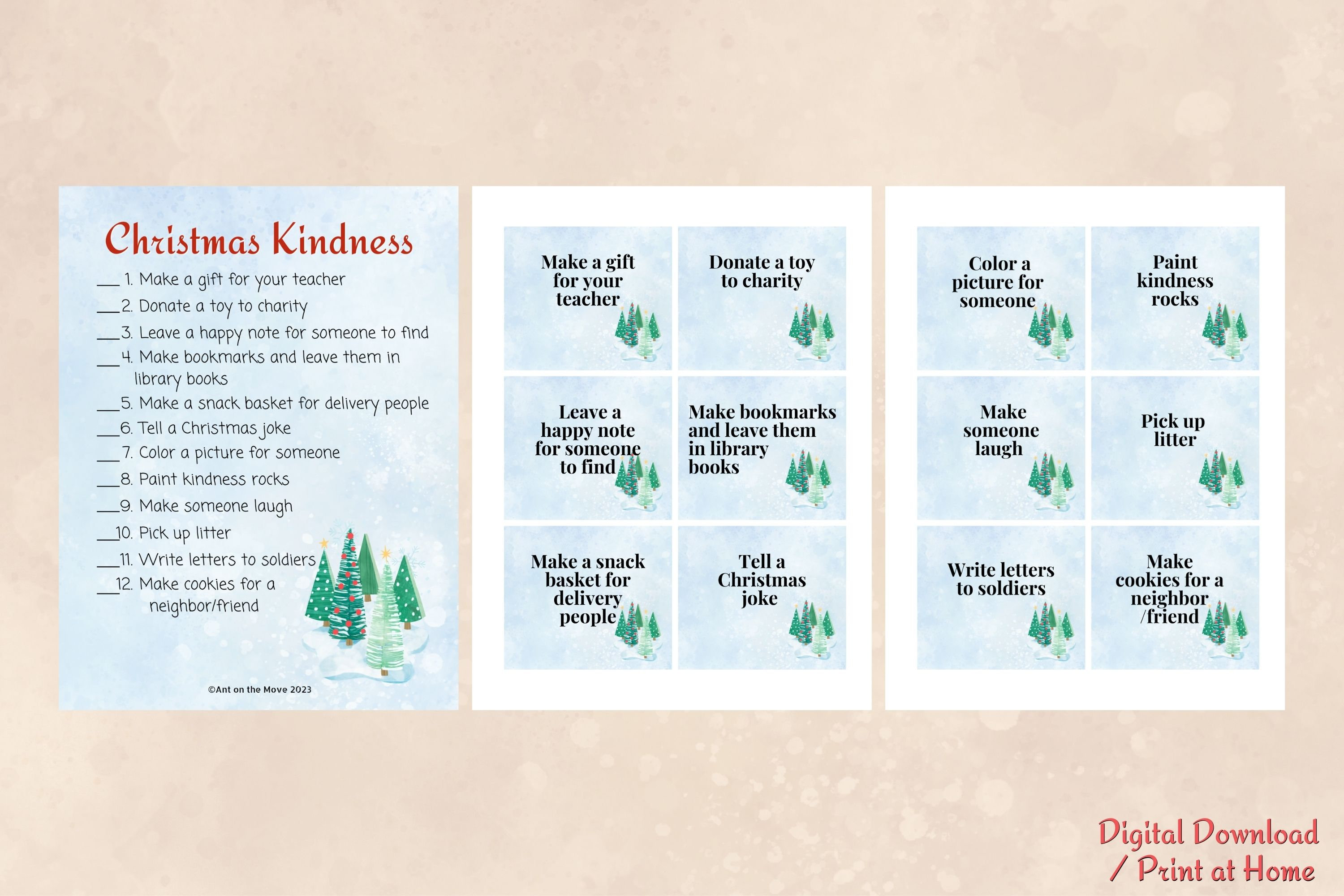12 Days of Christmas Kindness for Kids, Printable Christmas Activities ...