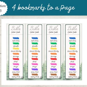 Bible Study Color Coding Bookmarks, Printable Bible Bookmarks, Study ...