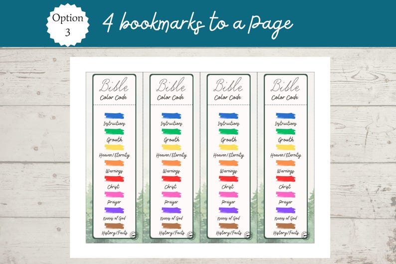 Bible Study Color Coding Bookmarks, Printable Bible Bookmarks, Study Aid, Scripture Organizer ...
