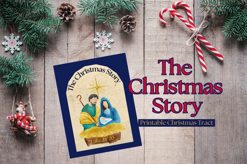 The Christmas Story Tract, Printable Christmas Card, Christmas 2024 ...