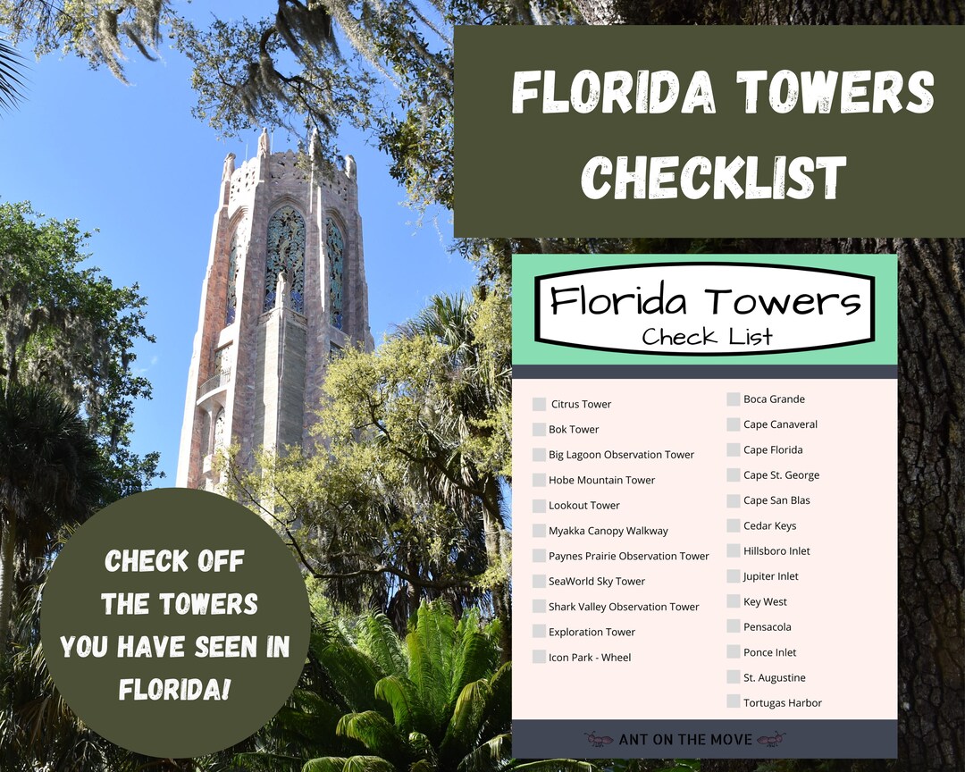 Florida Bucket List Printable Digital Download PDF - Etsy