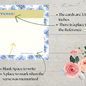 Blank Scripture Cards, Scripture Memory Cards, Write Your Own Memory ...