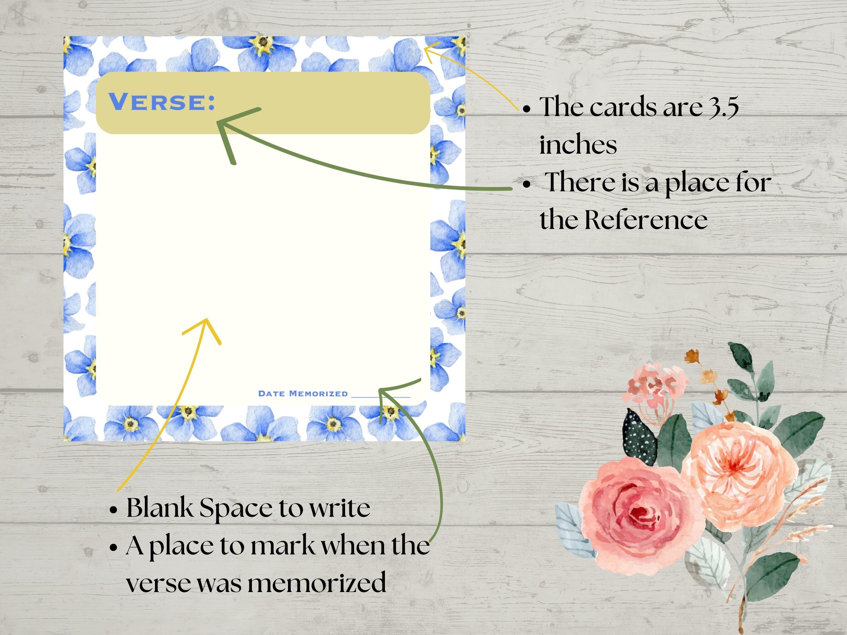 Blank Scripture Cards, Scripture Memory Cards, Write Your Own Memory ...