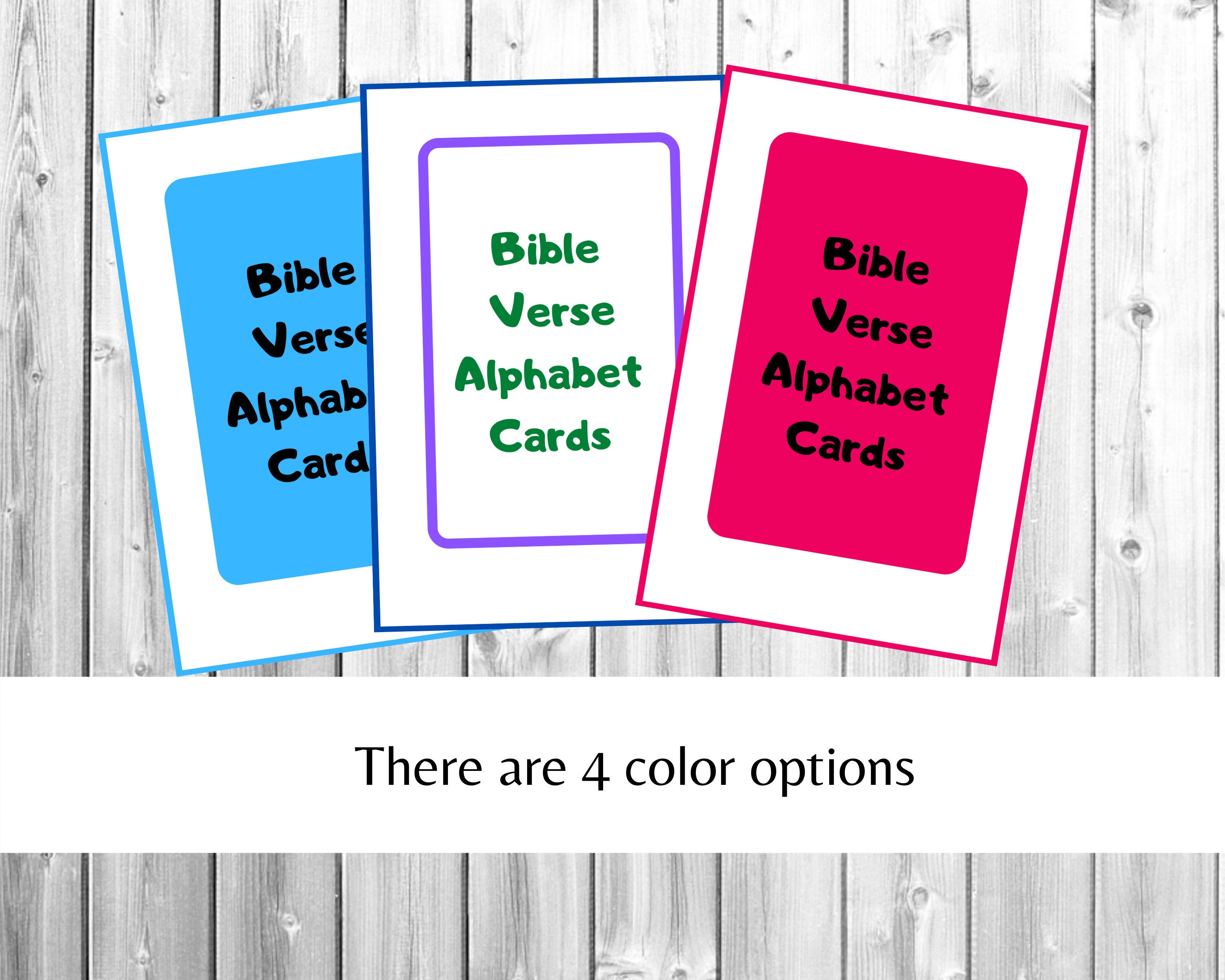 Alphabet Verse Cards ABC Bible Verse Memory Cards Learn the Scripture ...