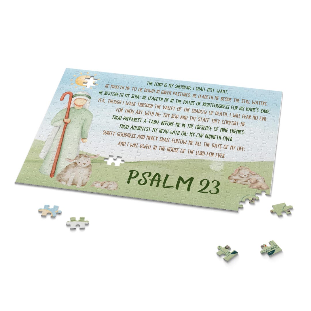 Psalm 23 Scripture Puzzle 500-piece | Christian Faith Jigsaw - Etsy