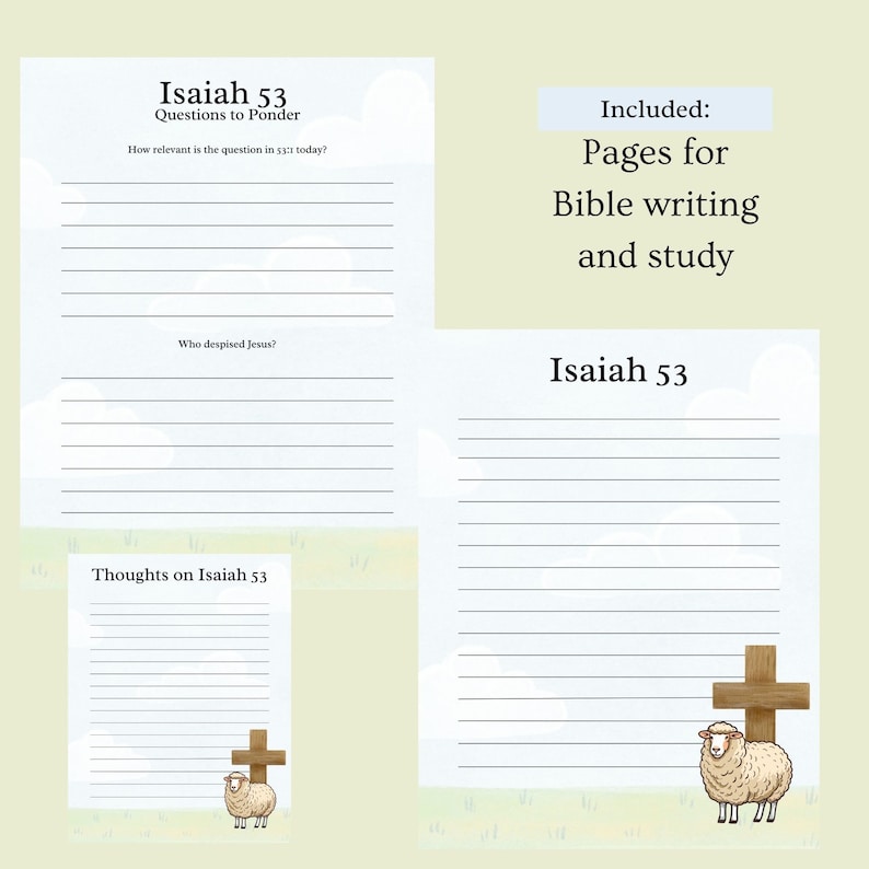 Isaiah 53 Scripture Memory Bundle, Isaiah 53 Printable, Memorize ...