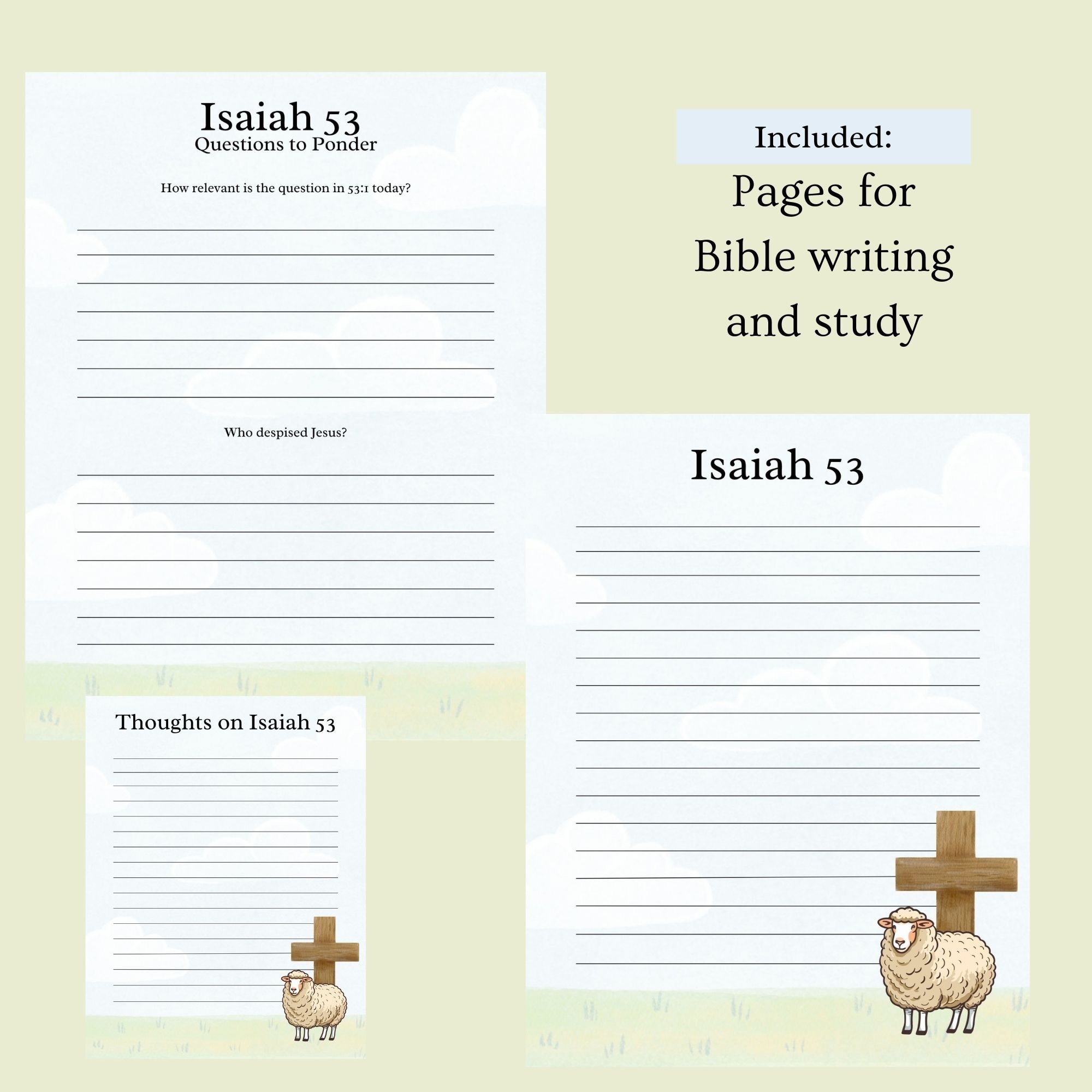 Isaiah 53 Scripture Memory Bundle, Isaiah 53 Printable, Memorize ...