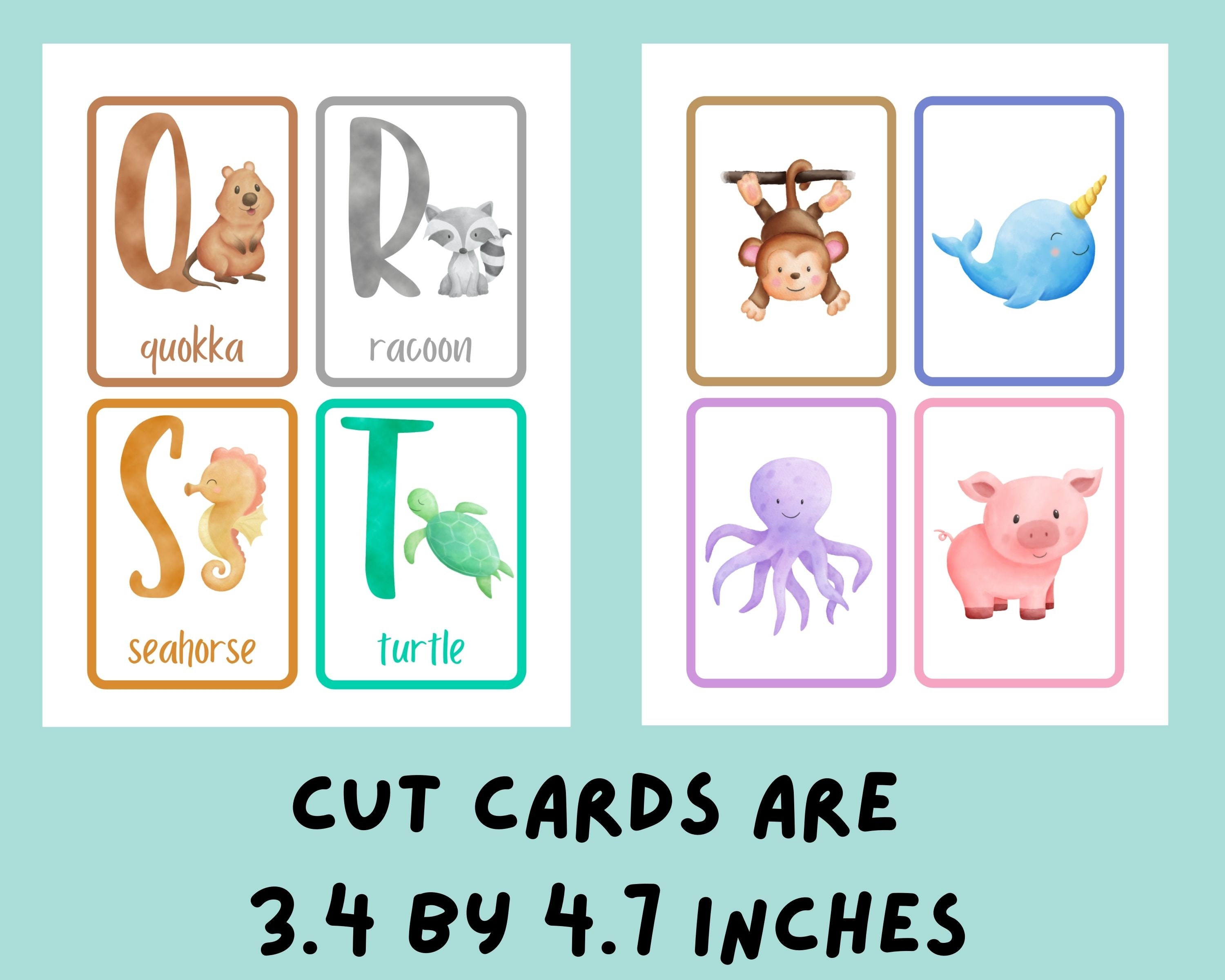 Printable Alphabet Cards Animal Alphabet Cards Learn the Alphabet ...