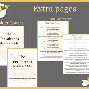 Beatitudes Activity Pages, Kids Bible Study, Sunday School, Sermon on ...