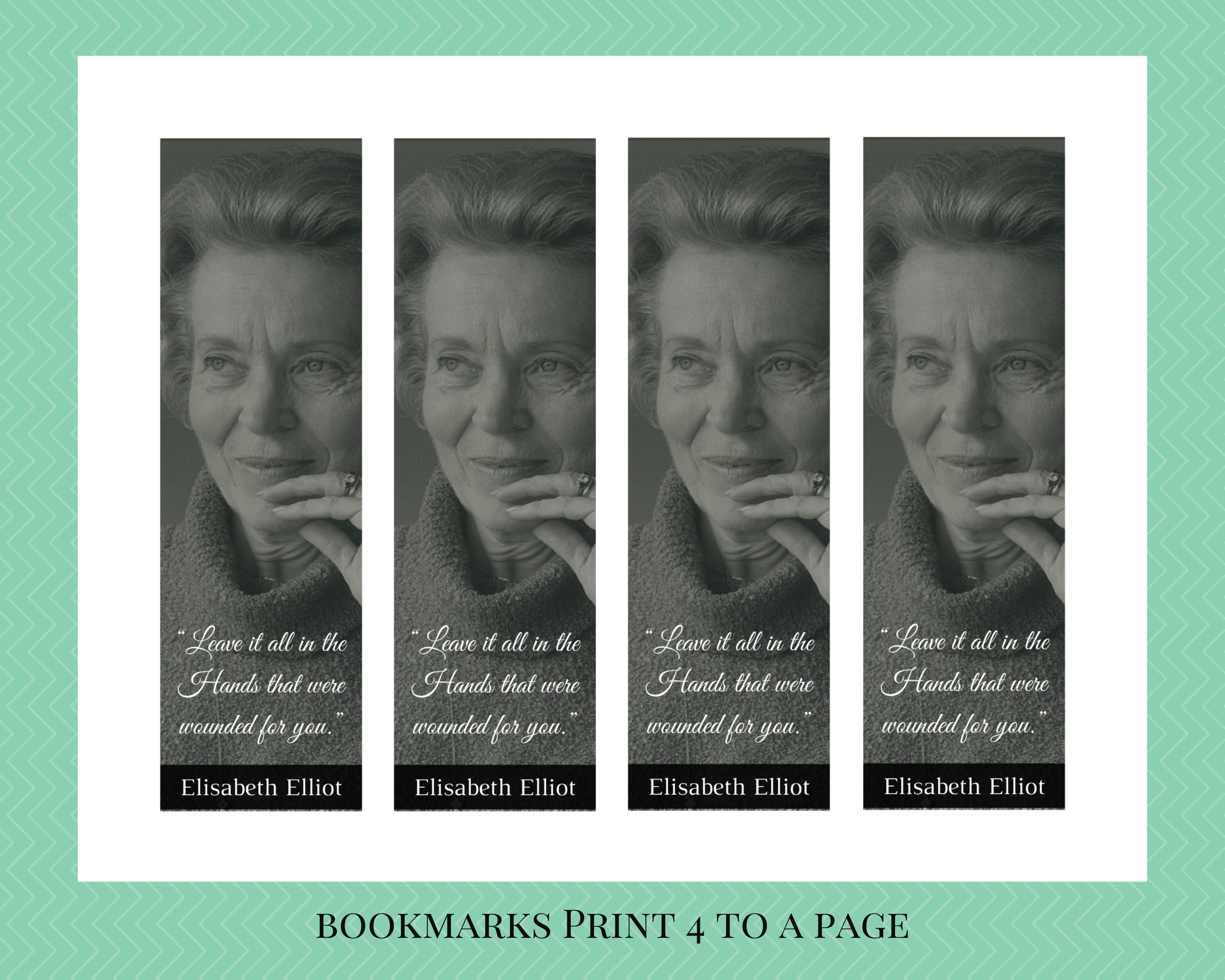 Jim and Elisabeth Elliot Bookmarks | Missionary Bookmark | Bookmark ...