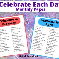 National Days Calendar Printable 2025 National Holidays Calendar Social ...