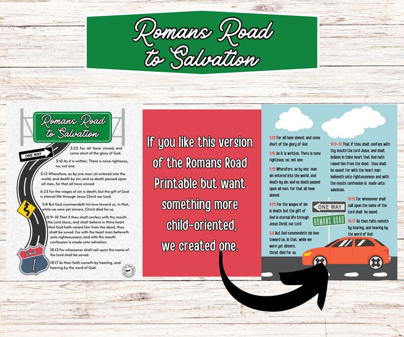 Romans Road to Salvation, Romans Road Evangelism Printable, Small Group ...