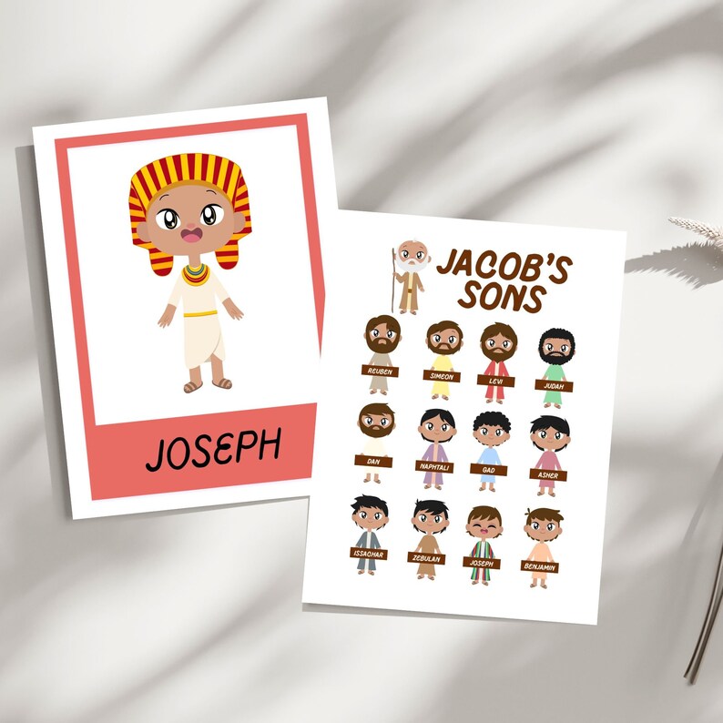 Joseph and His Brothers Wall Decor and Trading Cards, Sunday School ...