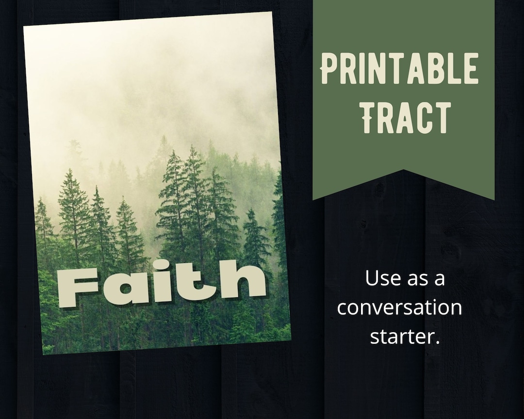 Printable KJV Faith Tract – Digital Download Gospel Tract – Christian ...