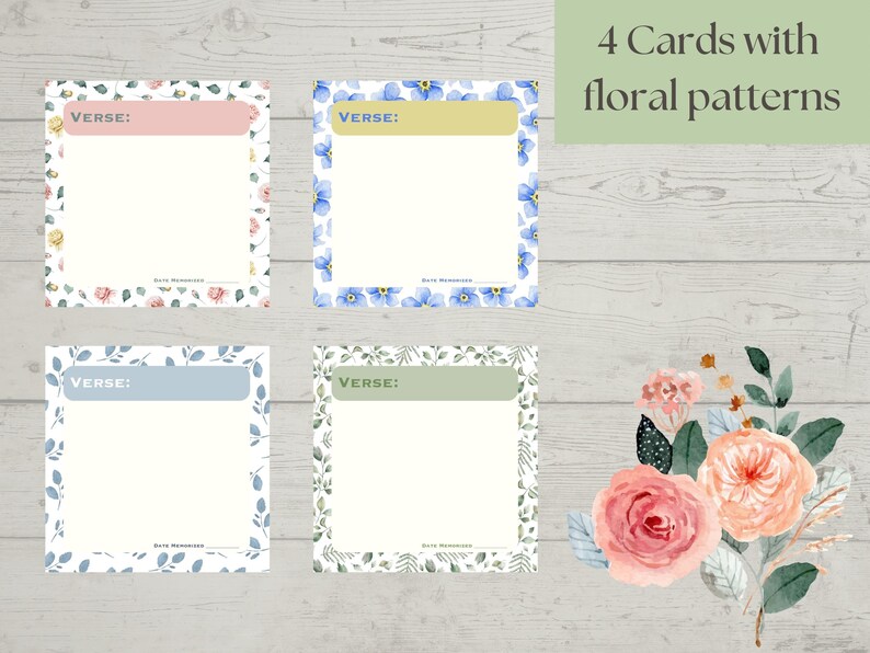 Blank Scripture Cards, Scripture Memory Cards, Write Your Own Memory ...