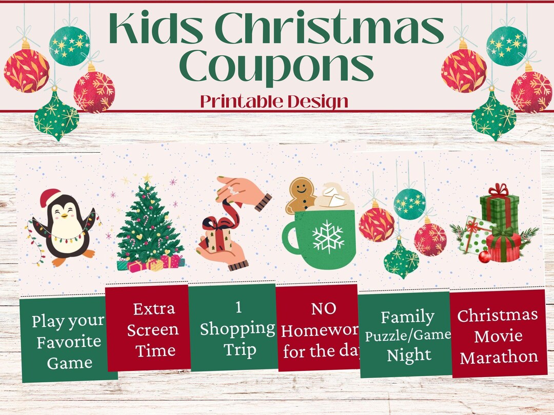 Christmas Coupons for Kids – Printable Holiday Fun, Christmas 2025 ...
