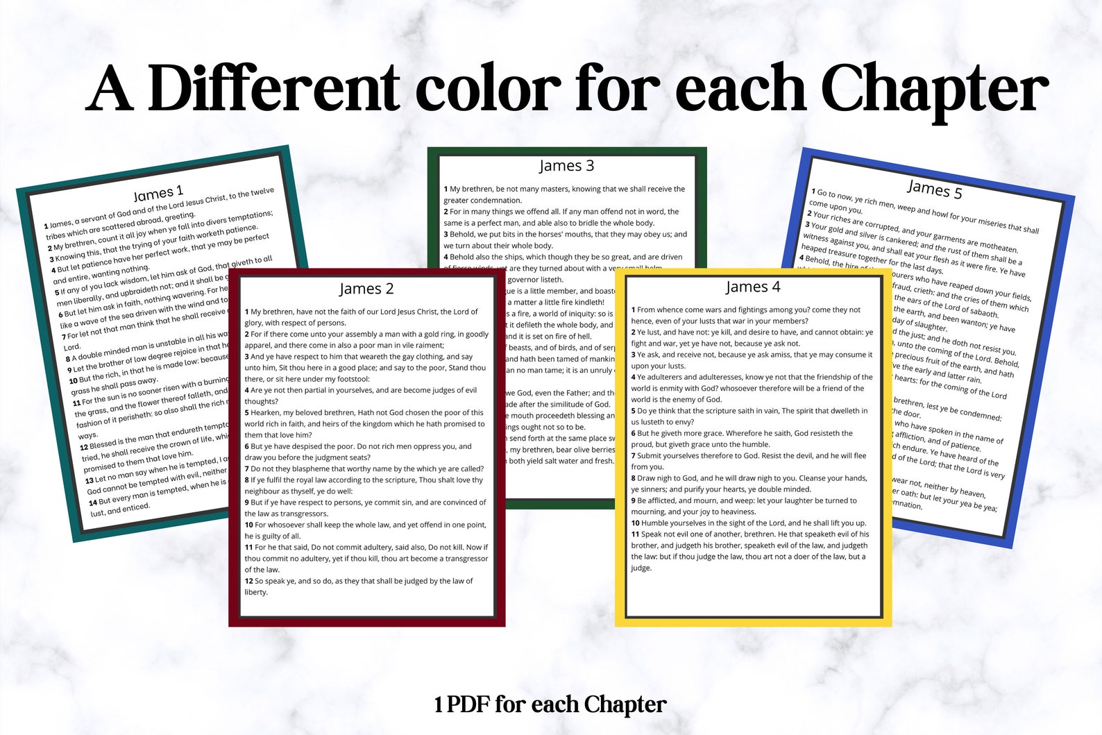 Bible Memory Worksheets the Book of James, Memorize Scripture, Verse ...