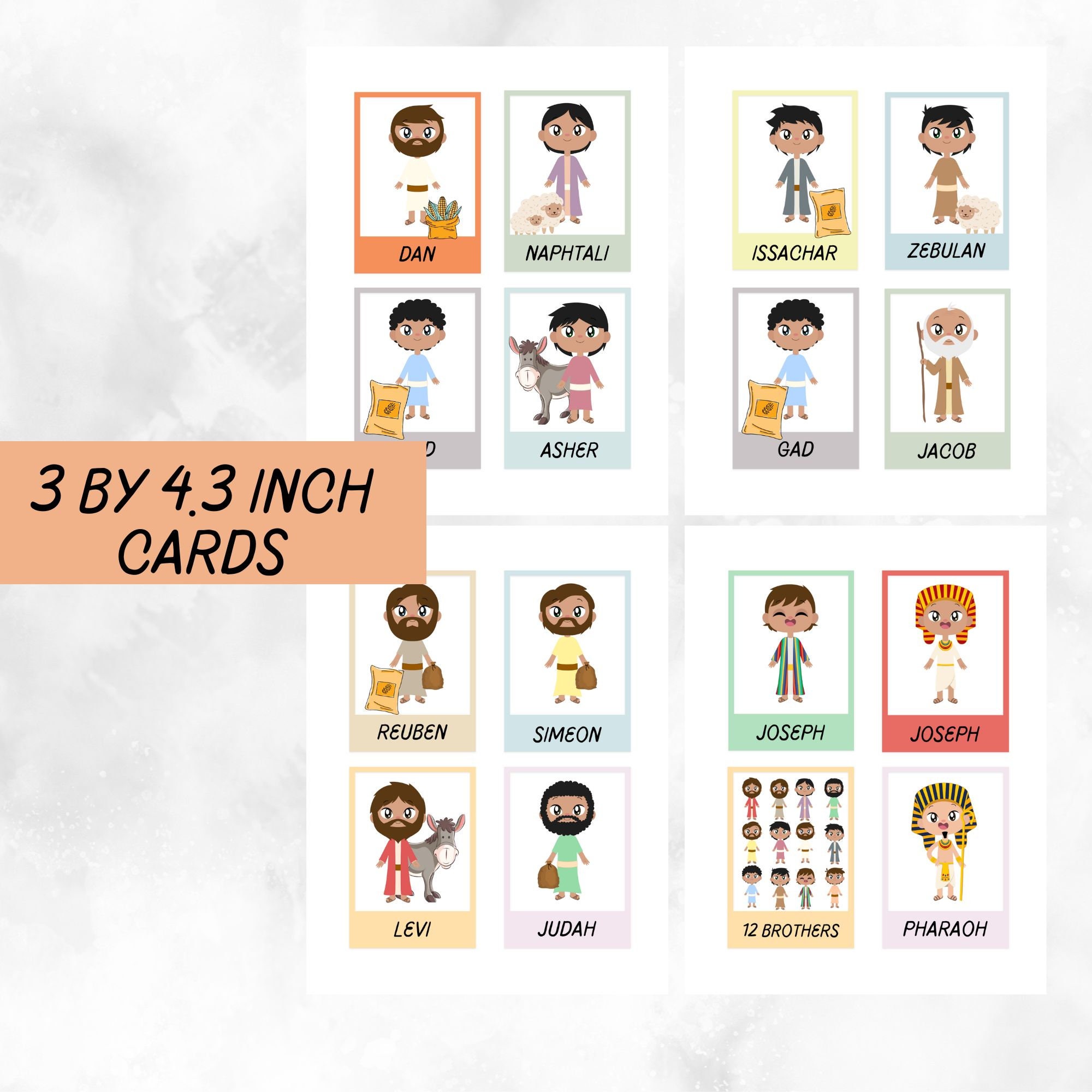 Joseph and His Brothers Wall Decor and Trading Cards, Sunday School ...