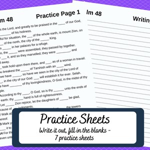 Scripture Memory | Psalm 48 | Memorize Scripture | Verse Cards | Fill ...