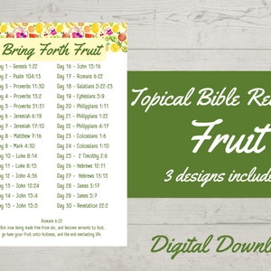 Fruit of the Spirit Bible Reading Plan | Topical Bible Reading ...