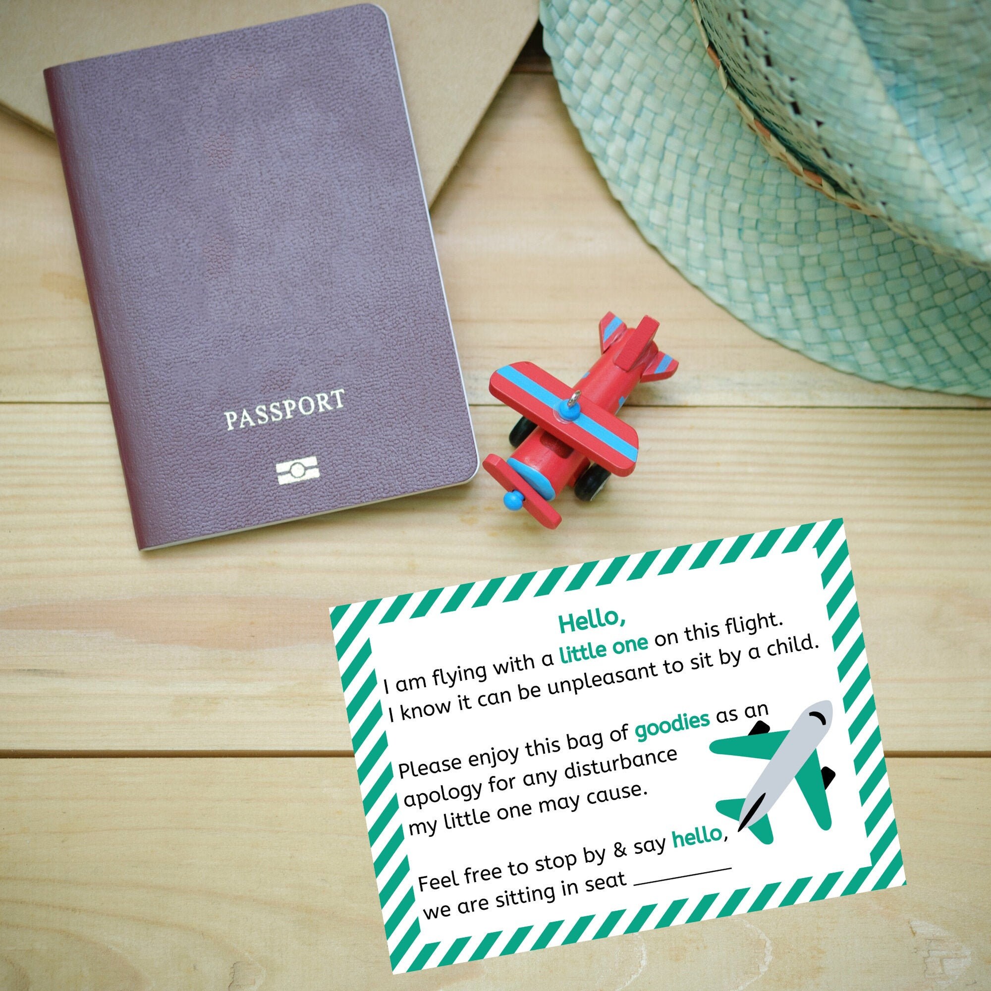 Baby on Board Flight Card First Flight Printable Card Treat Bag Fellow ...