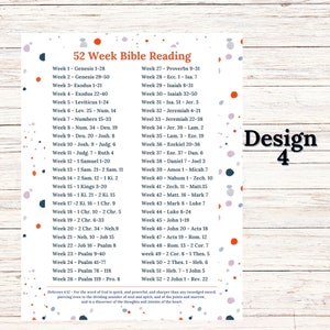52 Week Bible Reading Plan, Bible Chunks, Printable Bible Plan, 2025 ...