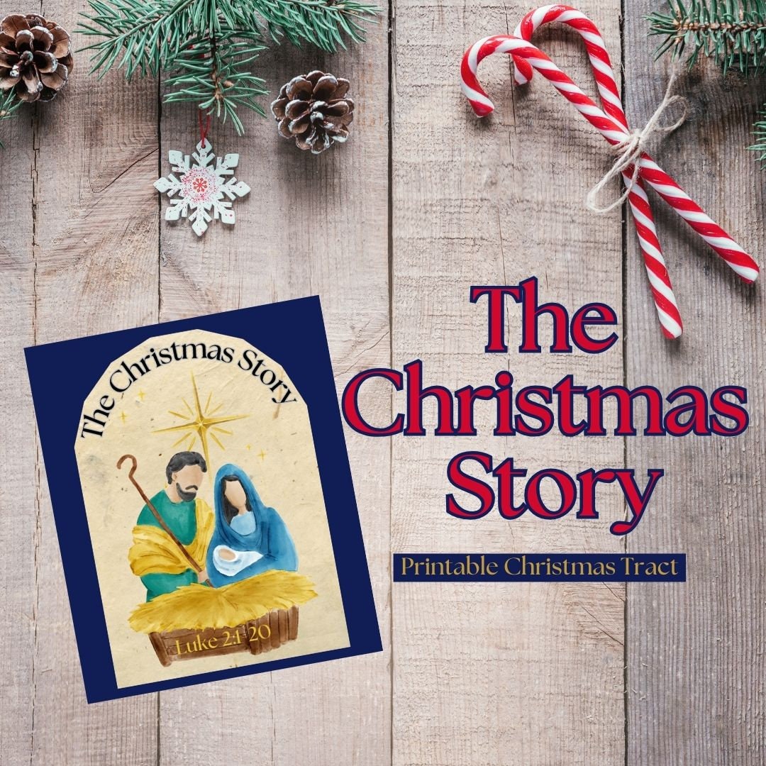 The Christmas Story Tract, Printable Christmas Card, Christmas 2024 ...