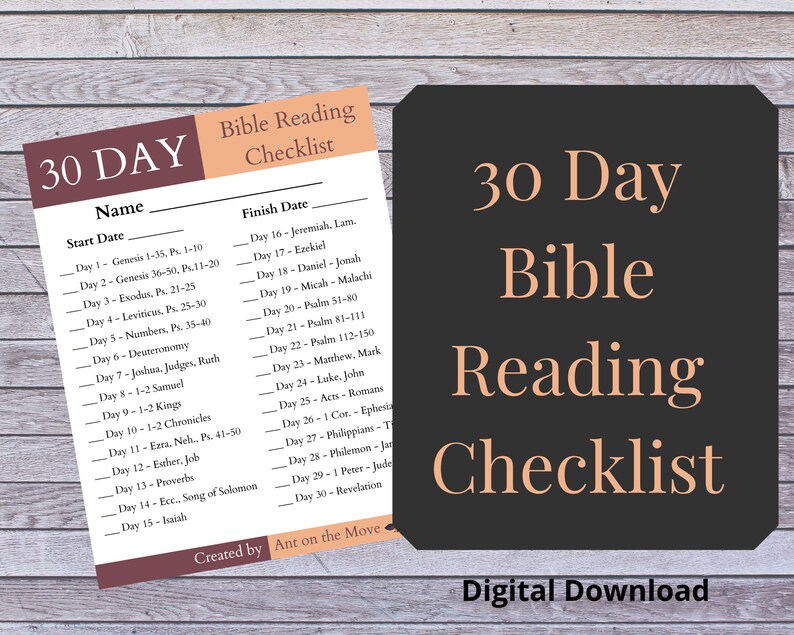 Read the Bible in 30 Days | Bible Reading Challenge | Bible Reading ...